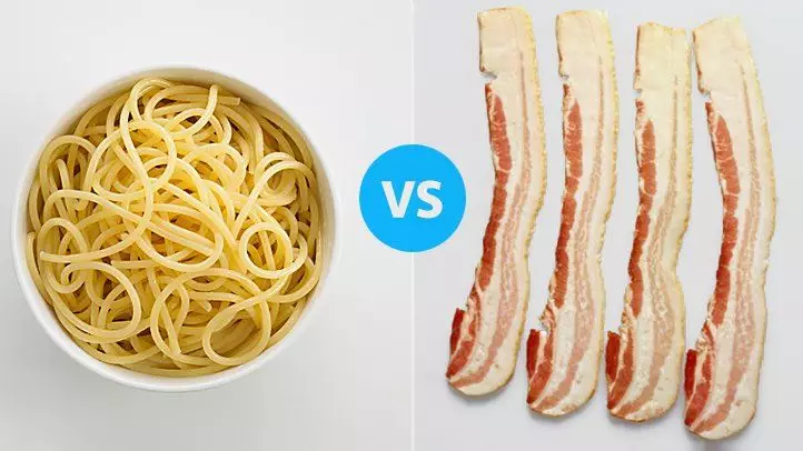 pasta vs bacon