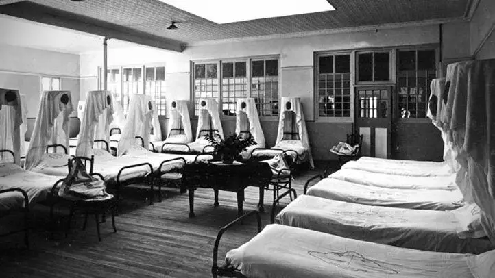 Queensland State Archives -Goodna Mental Hospital Male Ward Lulju 1950