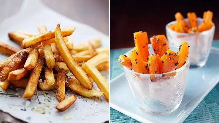 Bytt pommes frites med gulrotfrites