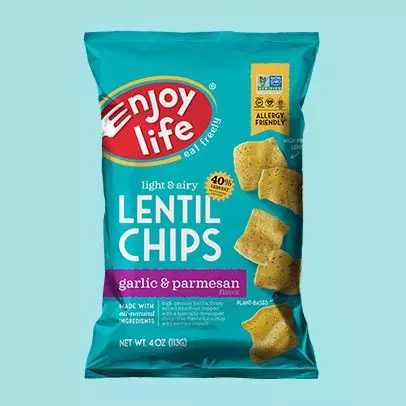 Nakidzwa nehupenyu lentil chips gariki uye parmesan